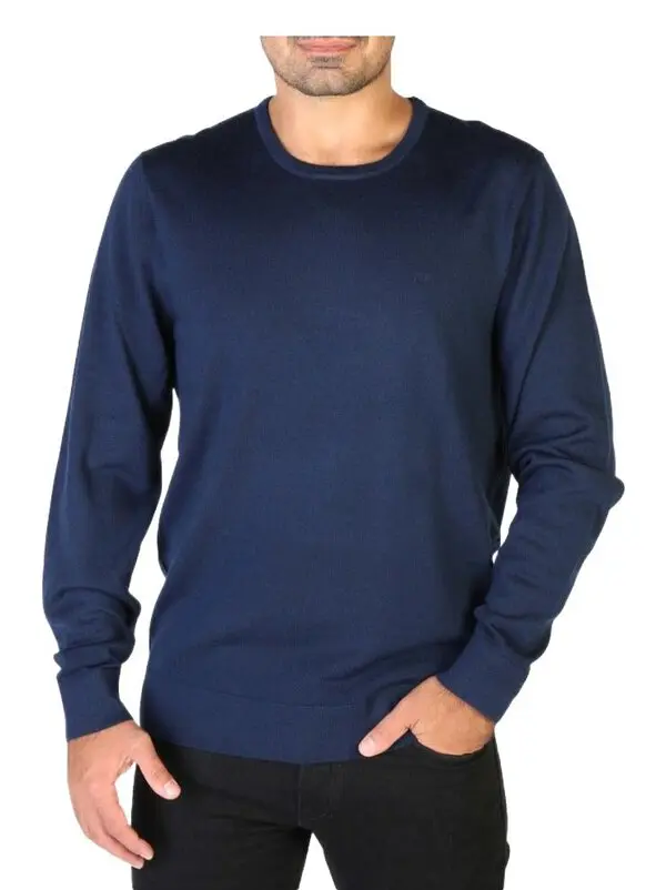 Calvin Klein Round Neck Woolen Sweater - Blue