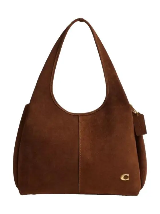 COACH Lana Suede Shoulder Bag - Warm Brown