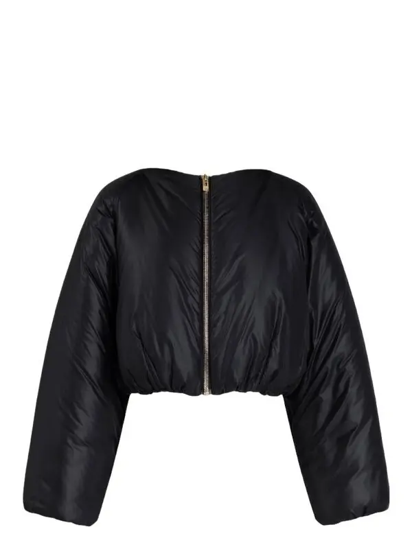 Alaïa Nylon Pleated Bomber - Black