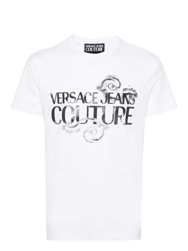 Versace Logo-printed Crewneck T-shirt - White