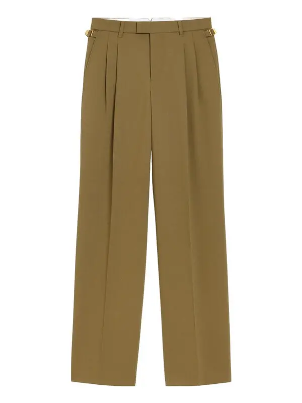 Ami Pleated Tab Relaxed Fit Trousers - Bronze