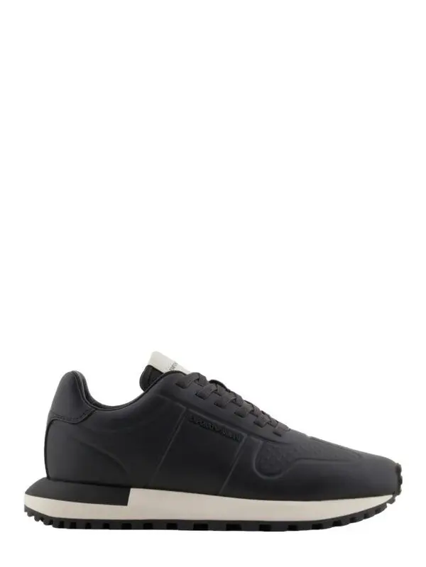 Emporio Armani Lace-up Low-top Sneakers - Black