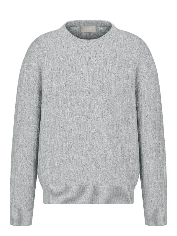 Dior Oblique Knit Sweater - Grey