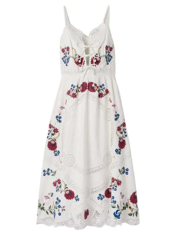 Sea Celia Broderie Anglaise Midi Dress - No
