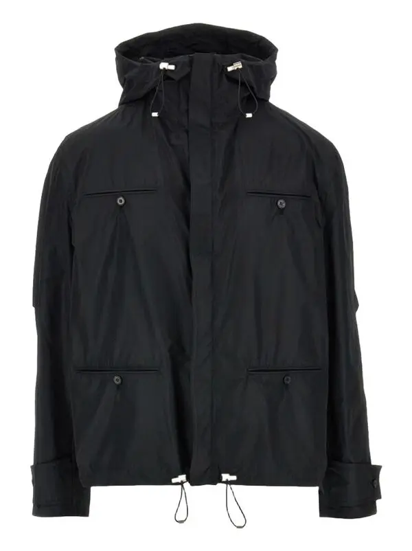 FERRAGAMO Hooded Casual Jacket - Black