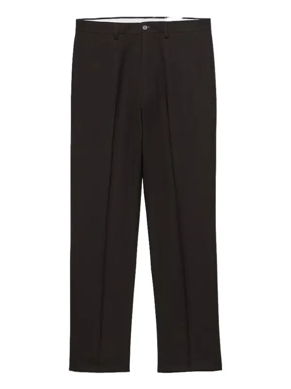 Prada Wool Tailored Trousers - Ebony