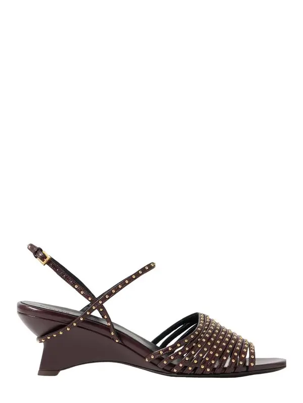 Khaite Drew Studded High-heeled Sandals - Brown