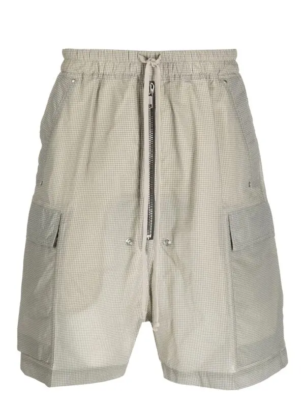 Rick Owens Plaid Drawstring Shorts - Nude