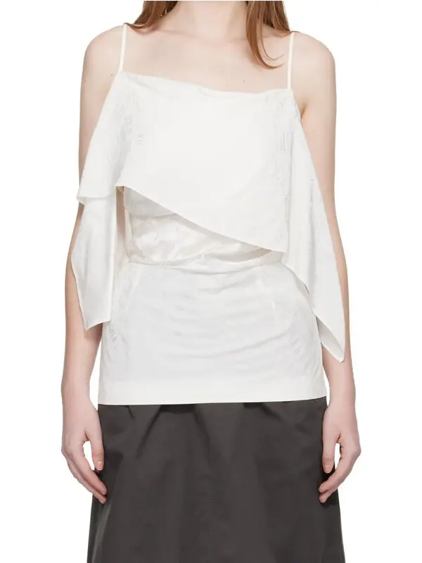 MAISON MARGIELA Folded Jacquard Tank Top - Off White
