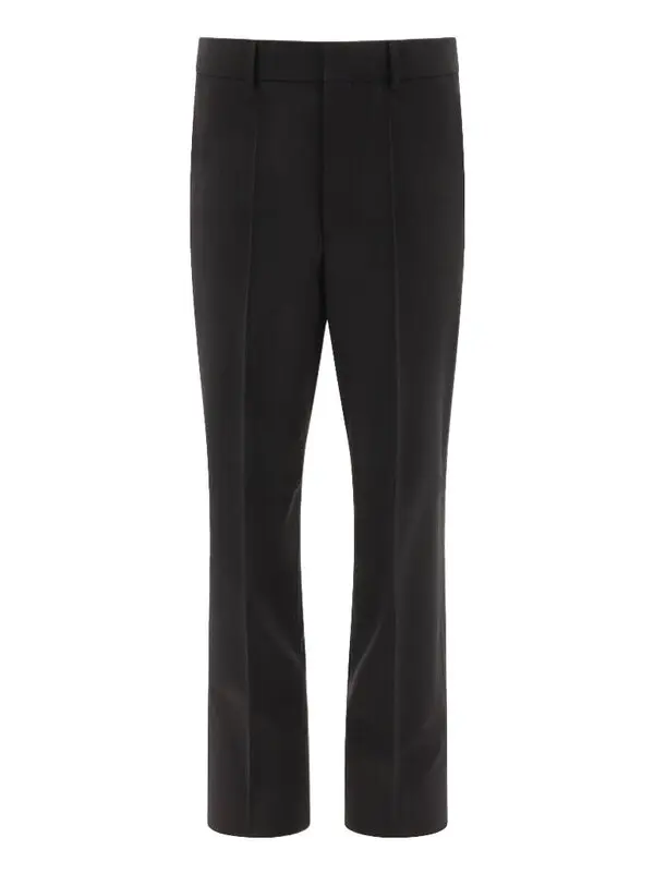 Valentino Garavani High Waist Tailored Trousers With Logo Detail - Black
