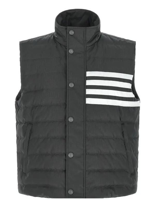Thom Browne Lightweight Down 4-bar Vest - Dark Gray