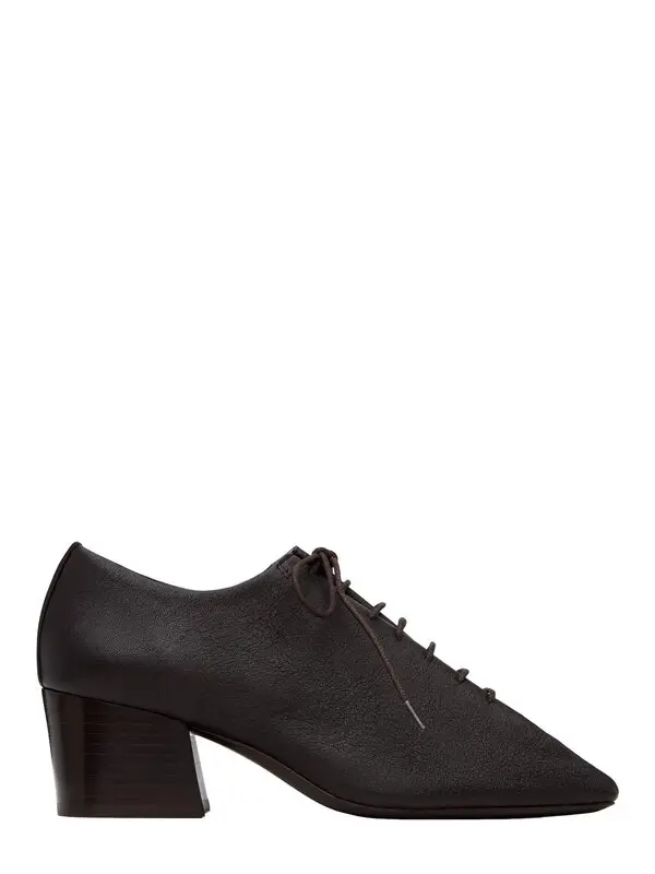 LEMAIRE Souris Leather Lace-up Derby - Dark Chocolate