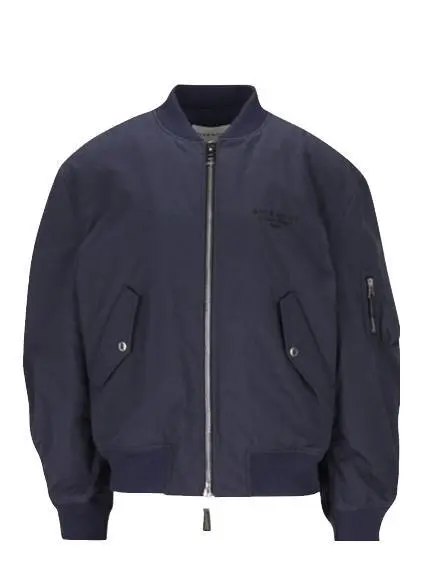 Givenchy Logo Printed Bomber Jacket - Navy Blue
