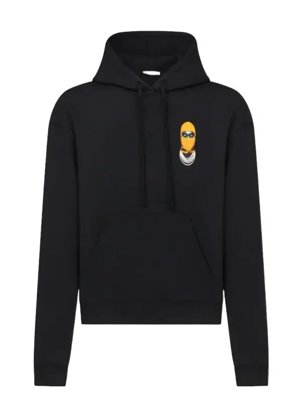 IH NOM UH NIT Small Mask-print Hoodie - Black