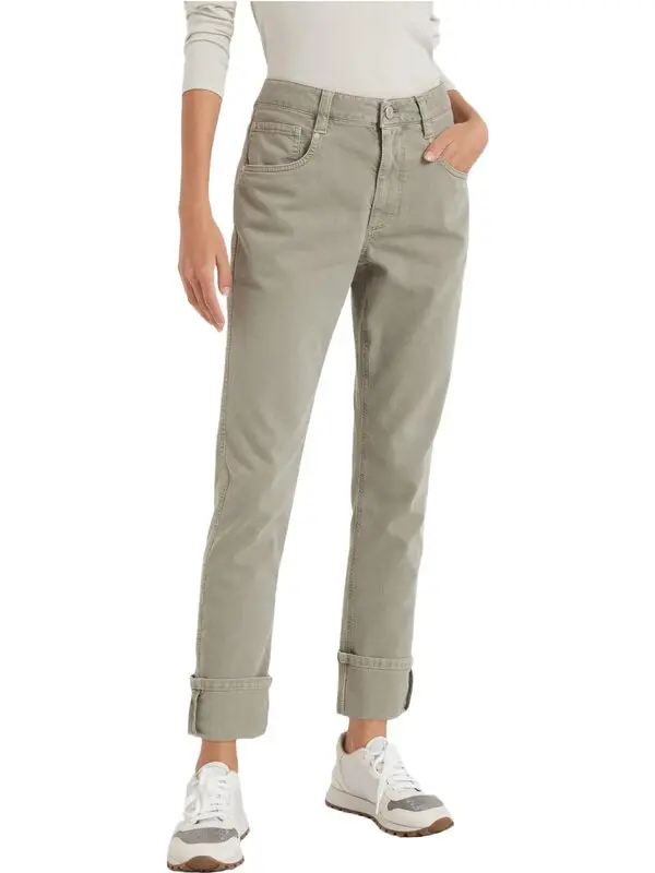 Brunello Cucinelli Mid-rise Straight Leg Jeans - Gray