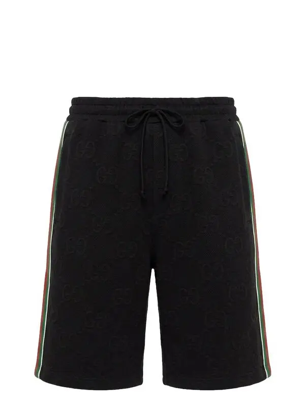 Gucci Gg Jacquard Jersey Bermuda Shorts - Black