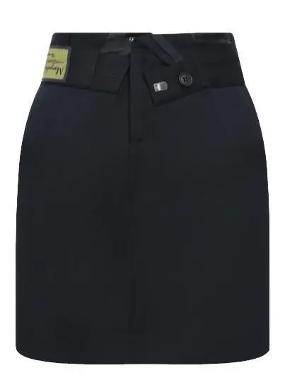 MAISON MARGIELA Mini Skirt With Faux Fold-over Belt - Black