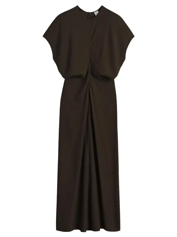 TOTEME Short-sleeved Draped Maxi Dress - No