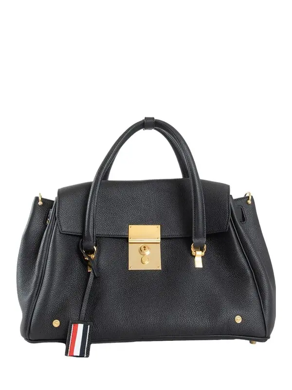 Thom Browne Rwb Stripe Luggage Bag - Black