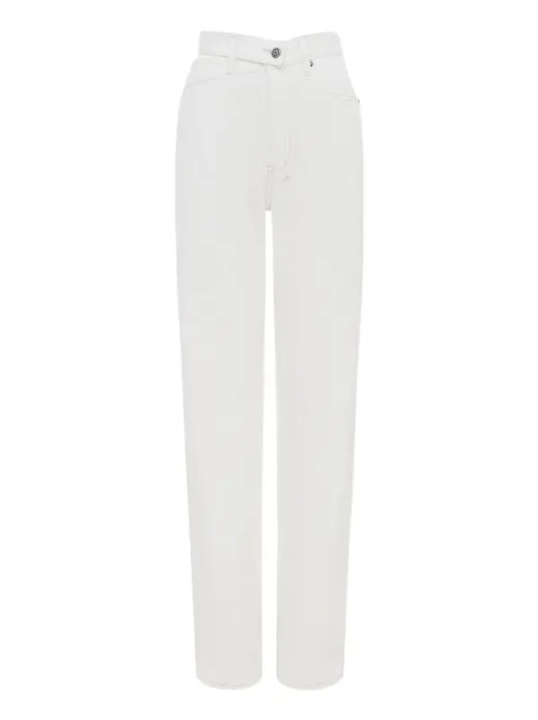 Ksubi Straight Leg Cutout Denim Trousers - White