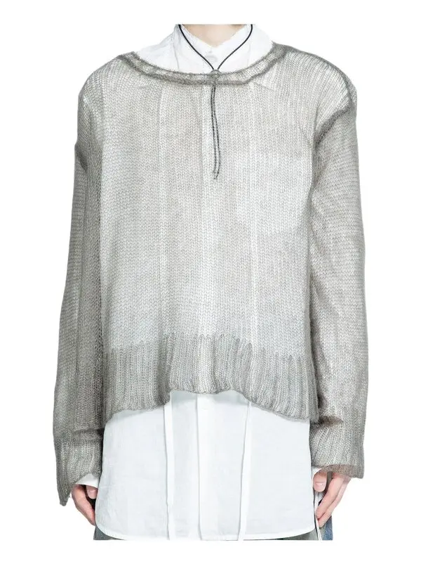 ANN DEMEULEMEESTER Openwork Sweater - White