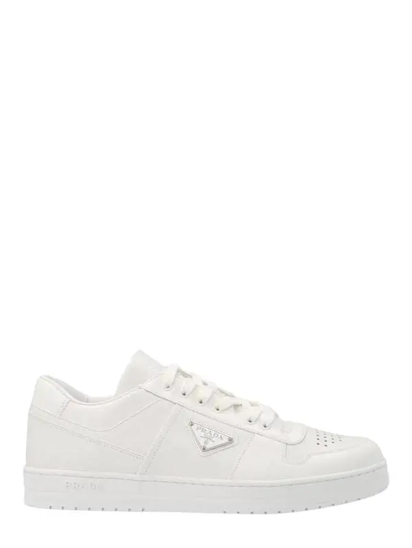 Prada Downtown Leather Sneakers - White