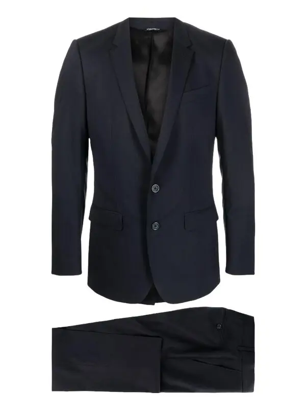 Dolce & Gabbana Dolce Gabbana Single Breasted Tailored Suit - Black