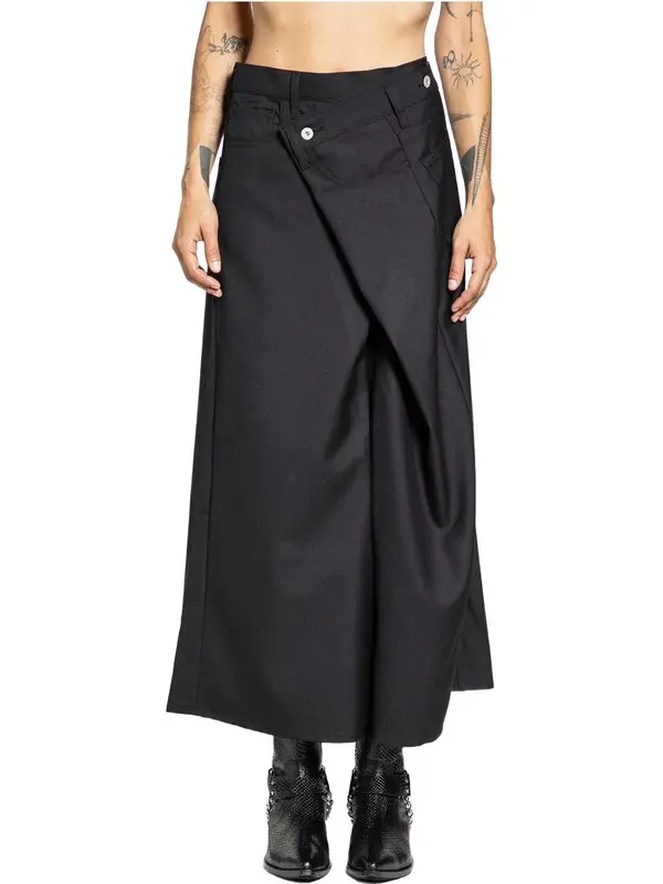 Junya Watanabe Asymmetrical Patch Pocket Skirt - Black