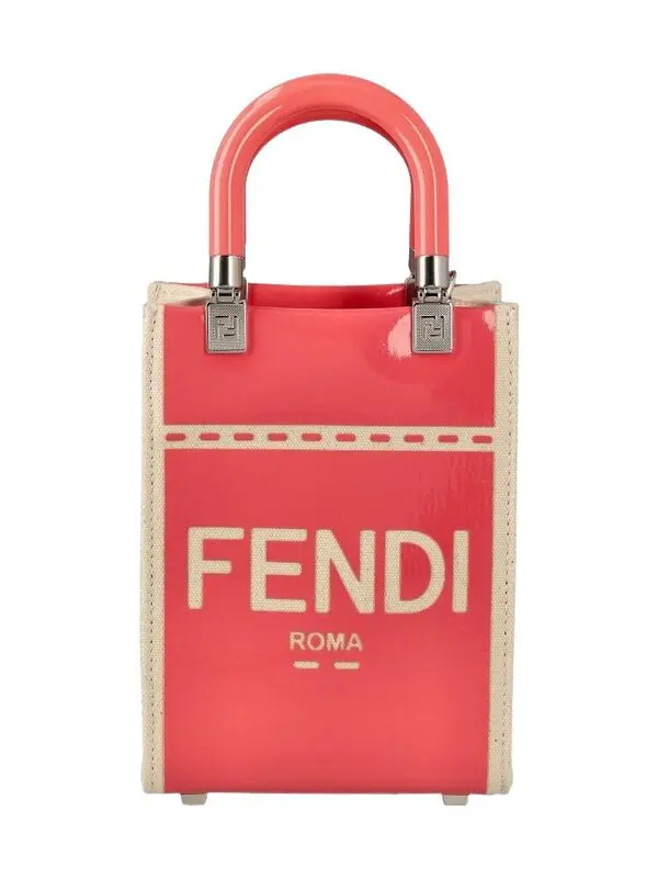 Fendi Logo Detailed Shopper Bag - Red