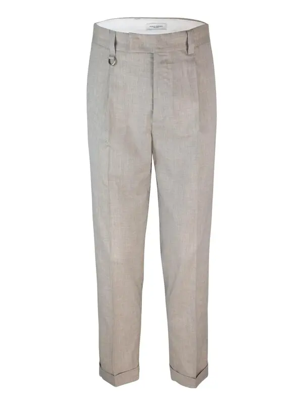 PAOLO PECORA Slim Fit Chinos - Gray