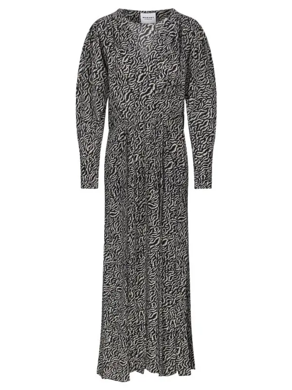 Isabel Marant Étoile Printed Midi Dress - Black