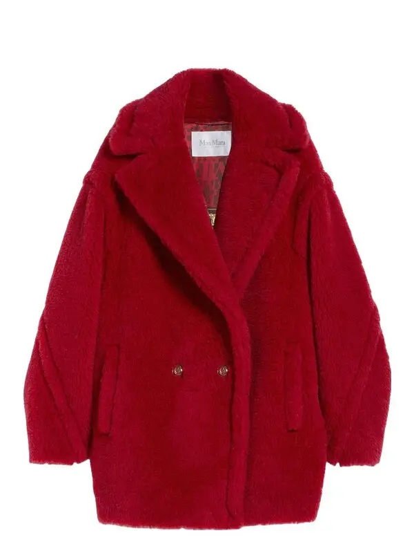 Max Mara Double-breasted Coat - Red