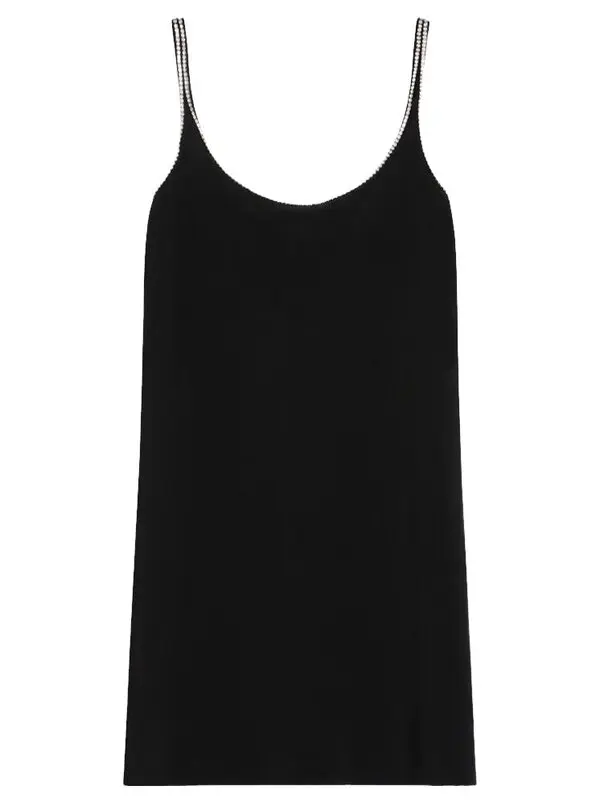 Sportmax Embellished Sleeveless Mini Dress - Black