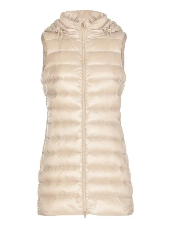 Herno Quilted Zip-up Gilet - Nude