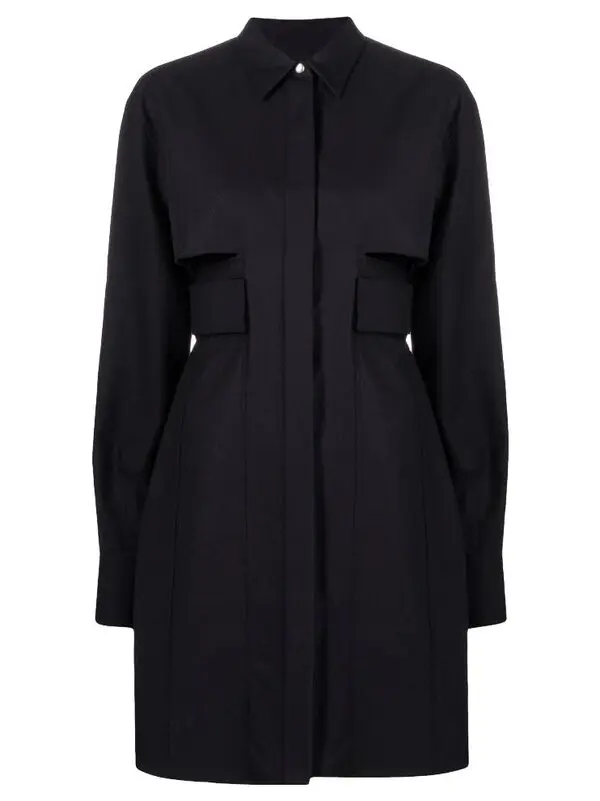 Givenchy Cut-out Shirt Dress - Black