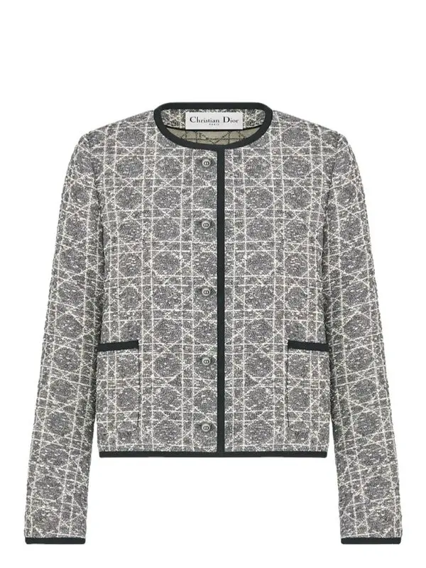 Dior Christian Button-up Crewneck Jacket - Grey