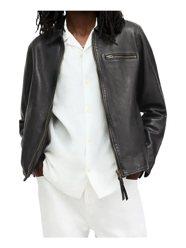 ALLSAINTS Miller Leather Jacket - Black