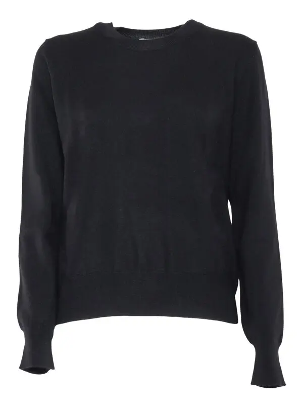 P.a.r.o.s.h Crew Neck Long Sleeve Sweater - Black