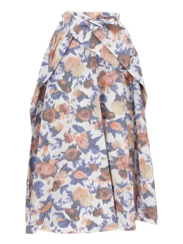 Erdem Printed Skirt - Rosewhite