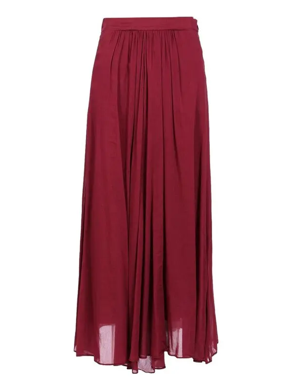 FORTE_FORTE Long Voile Maxi Skirt - Red