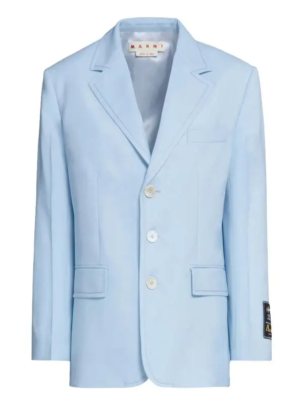 Marni Single-breasted Buttoned Blazer - Blue