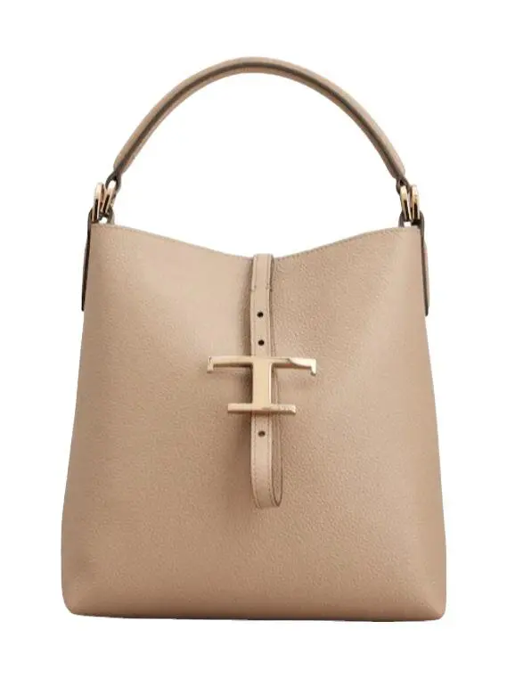 TOD'S Timeless Mini Bucket Bag - Beige