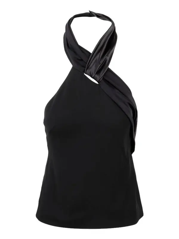 Givenchy Twist-detail Halterneck Top - Black