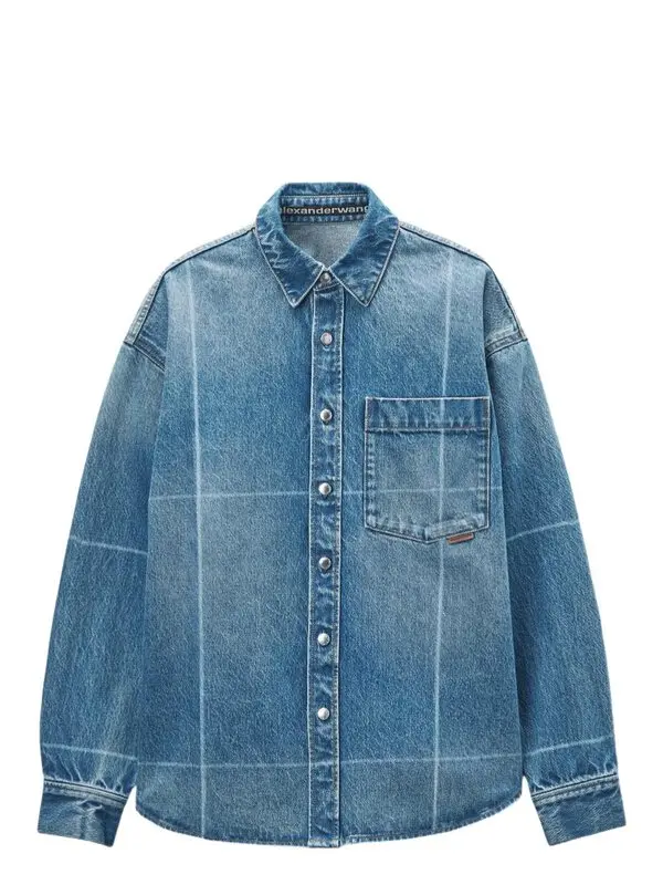 Alexander Wang Vintage-effect Denim Shirt - Blue