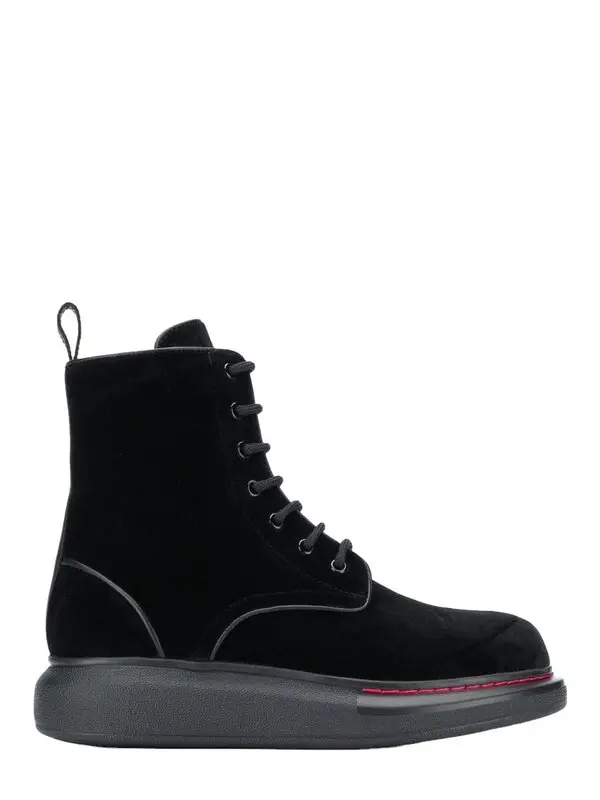 Alexander McQueen Oversized Lug Sole Combat Boots - Black