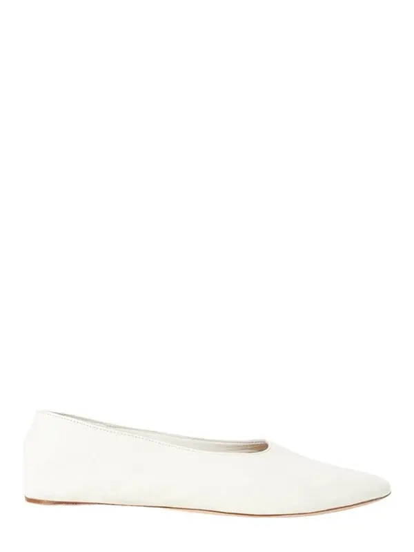Staud Round Toe Ballet Flats - White
