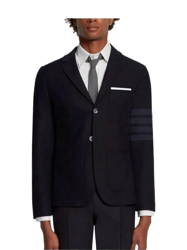 Thom Browne 4-bar Single-breasted Jacket - Navy Blue