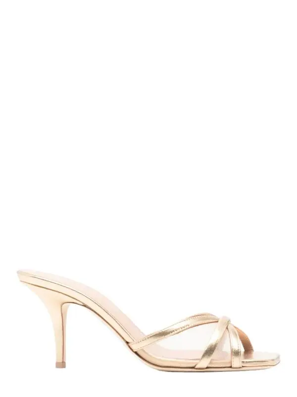 MALONE SOULIERS Criss-cross Stiletto Pumps 70mm - Antique Gold