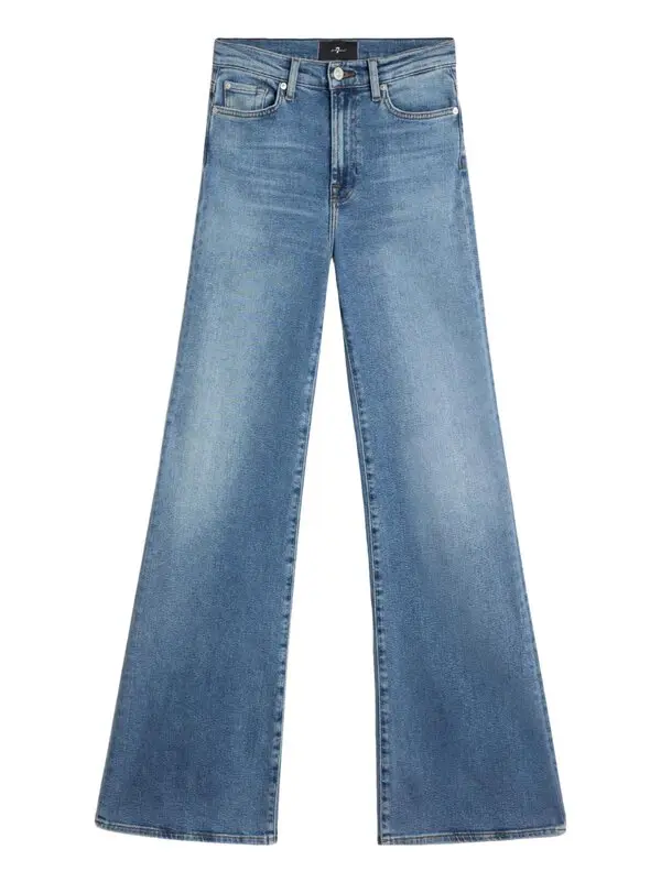 7 For All Mankind Modern Dojo Luxe Vintage Flare Leg Trousers - Medium Blue