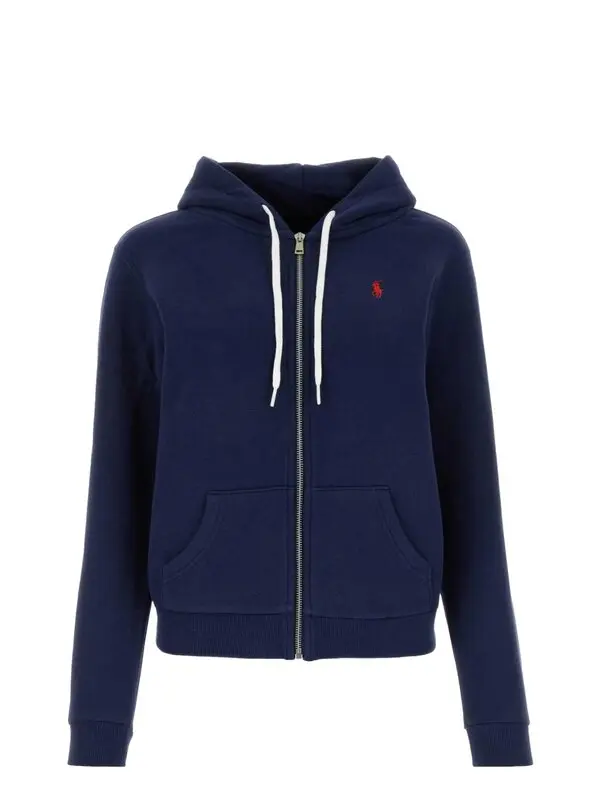Polo Ralph Lauren Zip-up Embroidered Logo Hoodie - Black